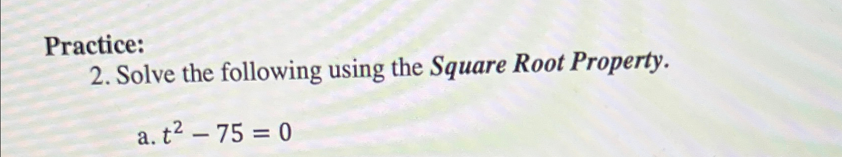 Solved Practice:2. ﻿Solve the following using the Square | Chegg.com