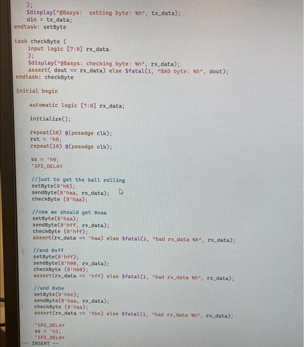 Solved I need help implementing busy into my spi code I have | Chegg.com