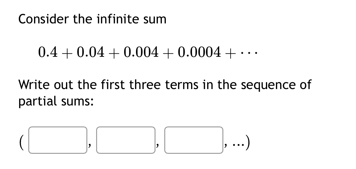 Solved Consider the infinite | Chegg.com