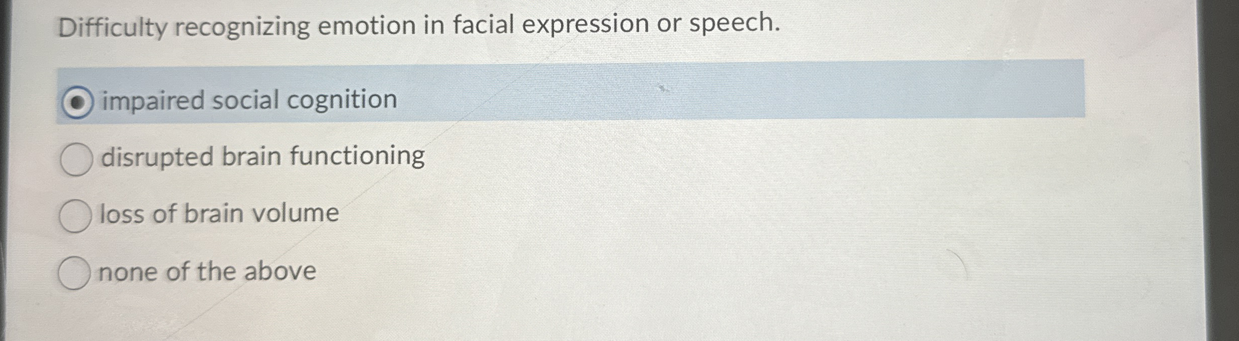 Solved Difficulty recognizing emotion in facial expression | Chegg.com