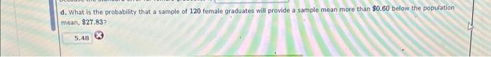 d. What is the probability that a sample of 120 | Chegg.com