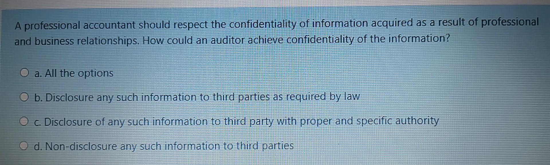 Solved The auditing standard that is relevant to ISA 250, | Chegg.com