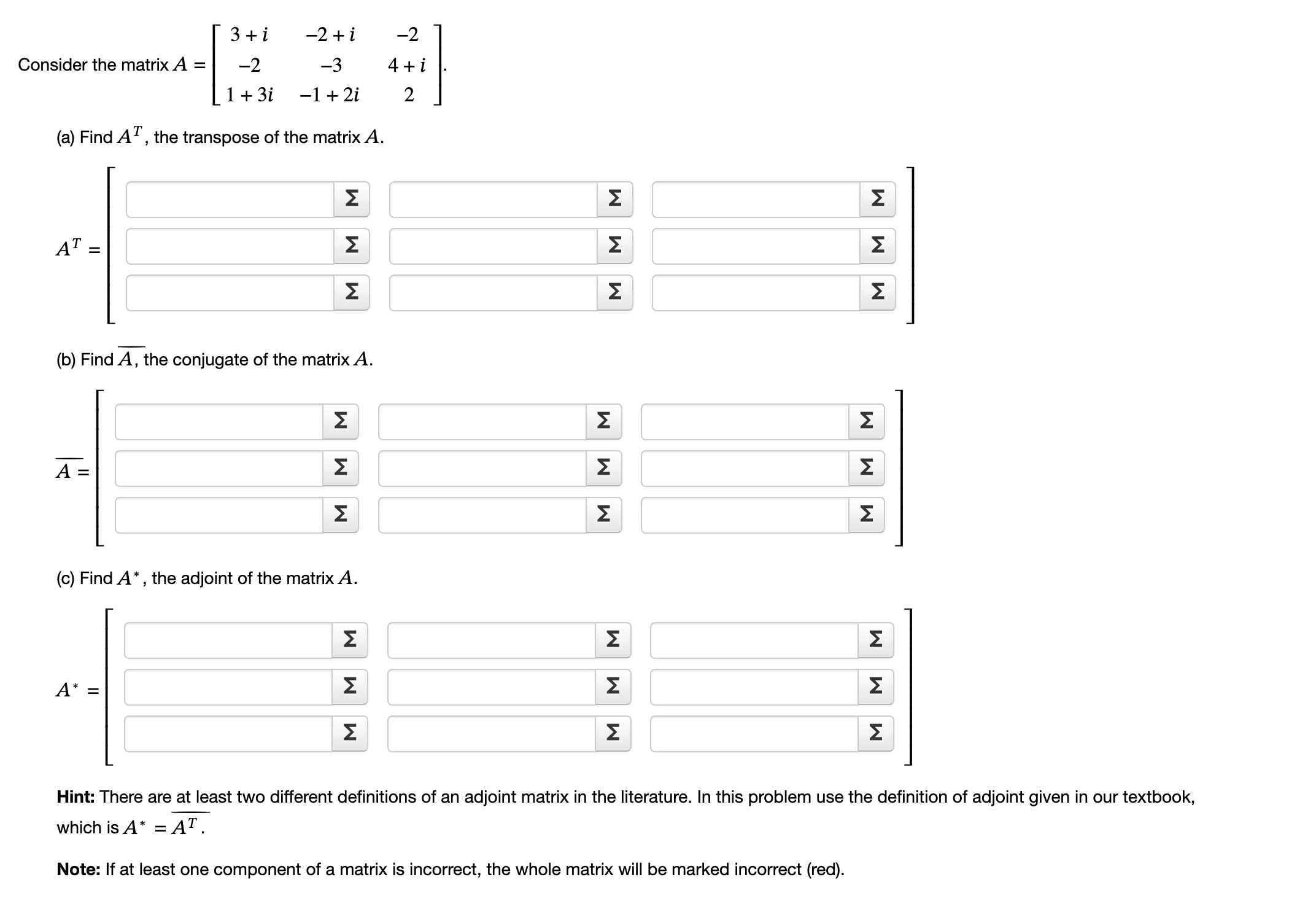 Solved Consider the matrix | Chegg.com