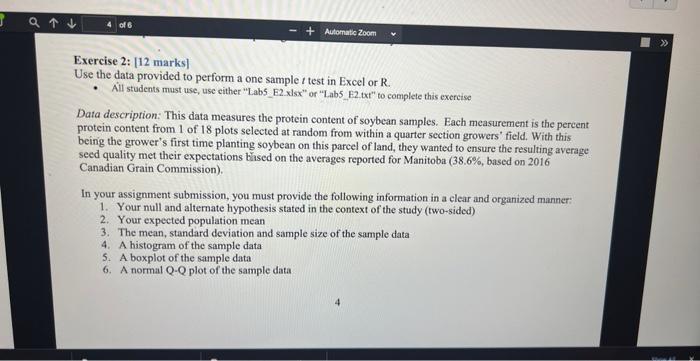 Solved Exercise 2: [12 marks] Use the data provided to | Chegg.com