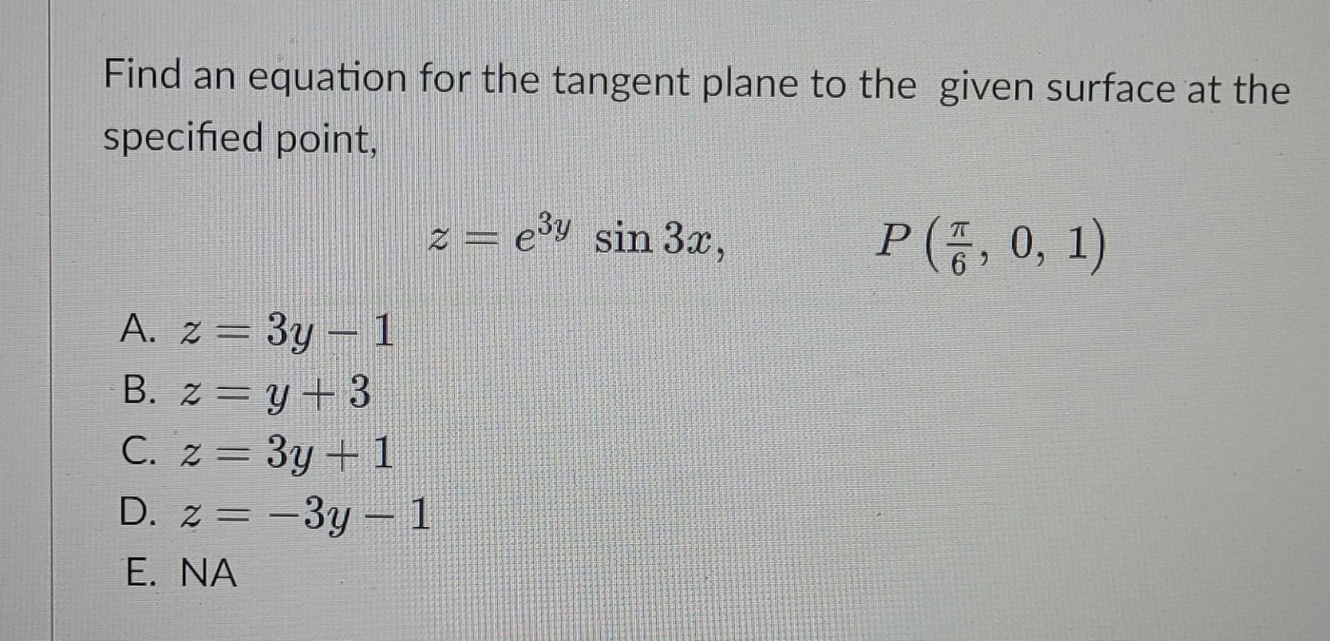 Solved Find an equation for the tangent plane to the given | Chegg.com