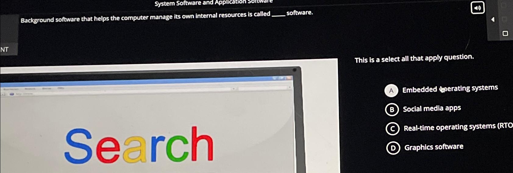 Solved Background software that helps the computer manage | Chegg.com