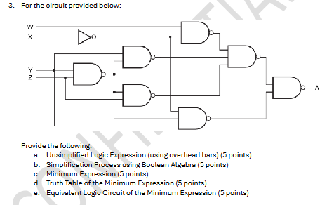 Solved For the circuit provided below:Provide the | Chegg.com