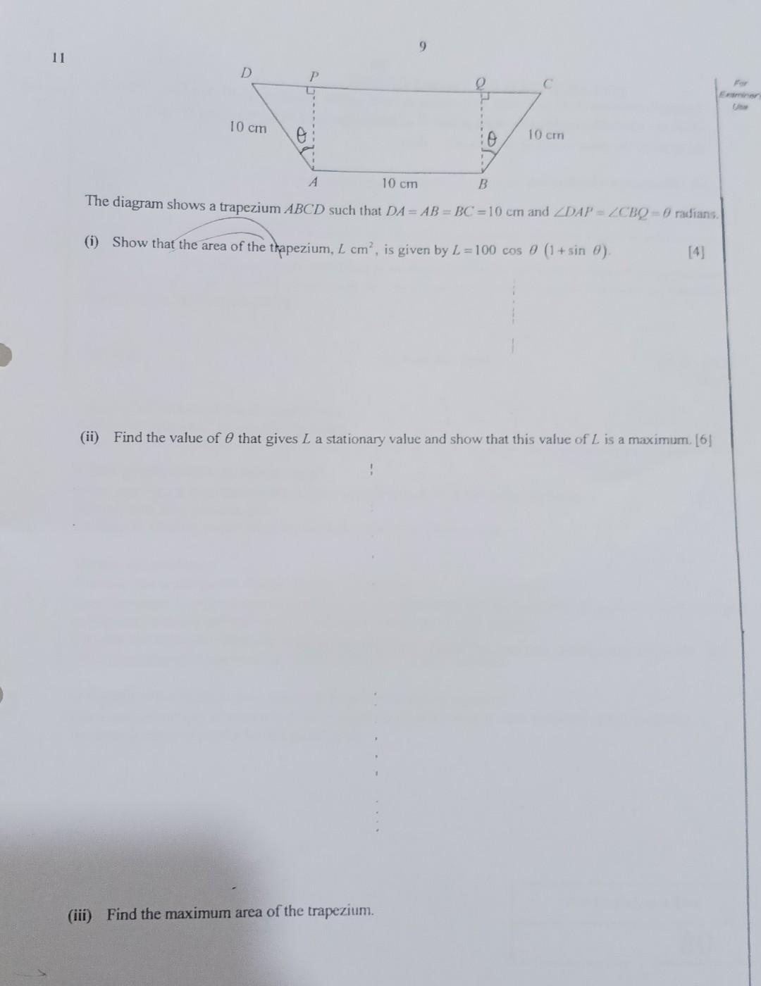 Solved The diagram shows a trapezium ABCD such that | Chegg.com