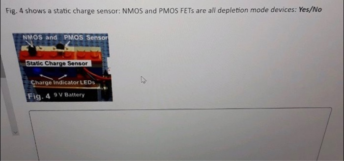 Solved Fig. 4 shows a static charge sensor: NMOS and PMOS | Chegg.com
