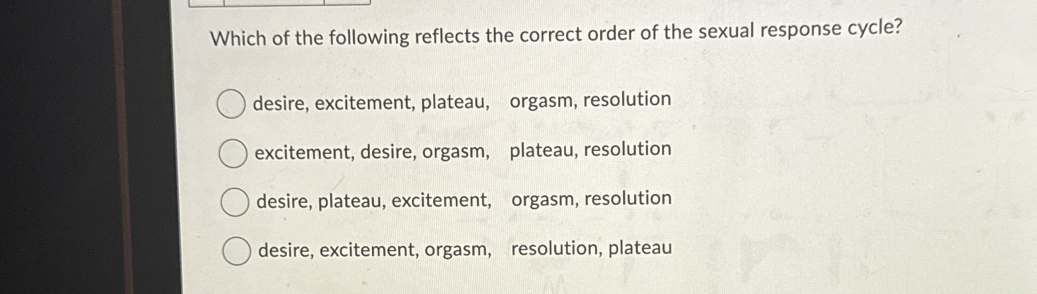 Solved Which of the following reflects the correct order of | Chegg.com
