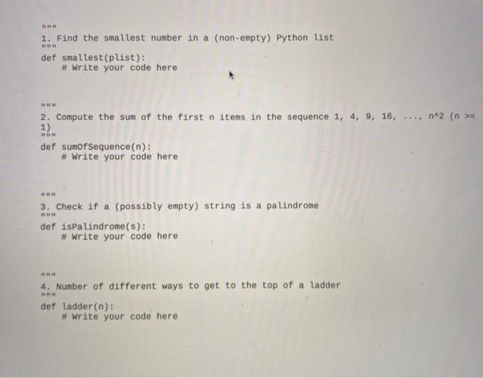 Solved Please use Python and the recursion template | Chegg.com