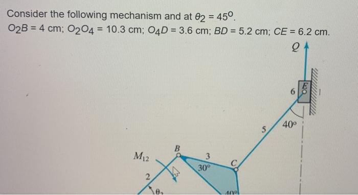 Solved Consider the following mechanism and at θ2=45∘. O2 | Chegg.com