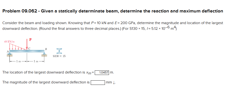 Solved Problem 09.062 - ﻿Given a statically determinate | Chegg.com