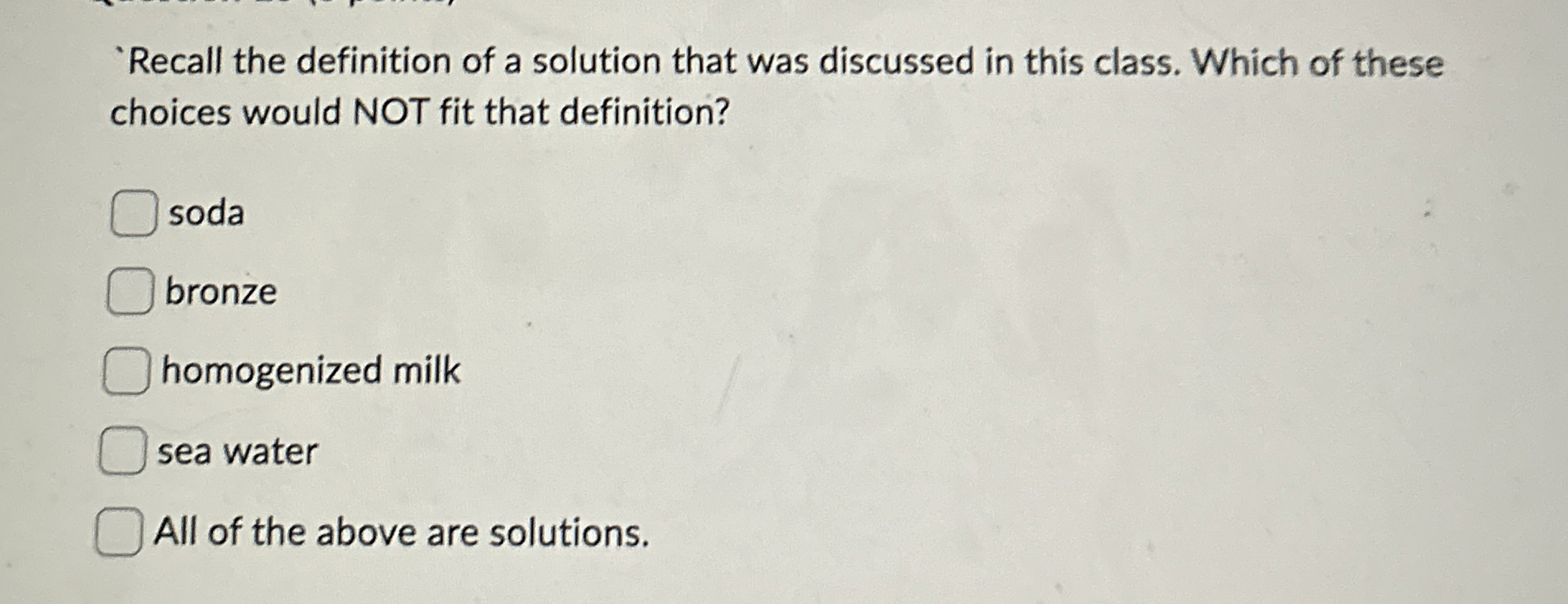 Solved ‘ ﻿Recall the definition of a solution that was | Chegg.com