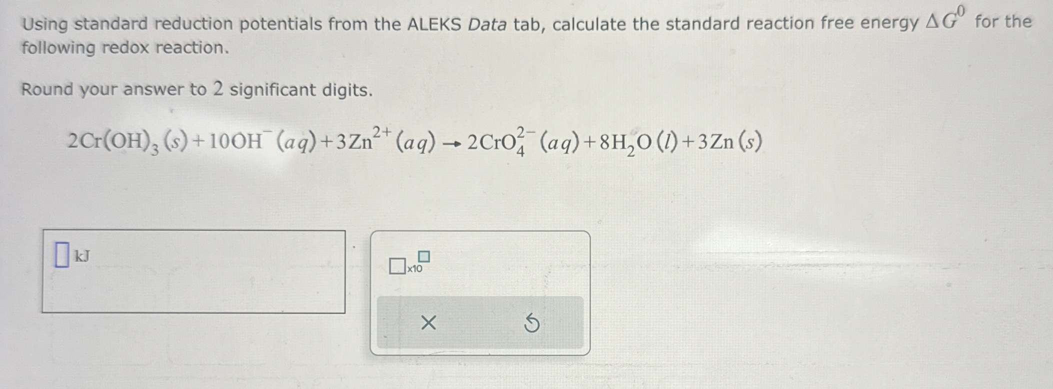 Solved Using standard reduction potentials from the ALEKS | Chegg.com