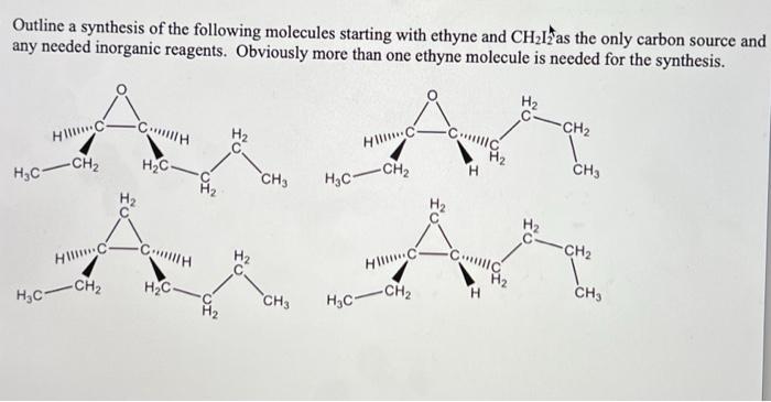 Solved Outline a synthesis of the following molecules | Chegg.com