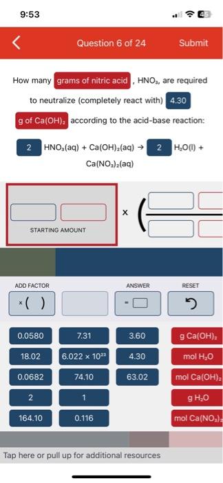 Solved HNO3(aq)+Ca(OH)2(aq)→H2O(l)+Ca(NO3)2(aq) ADD FACTOR | Chegg.com