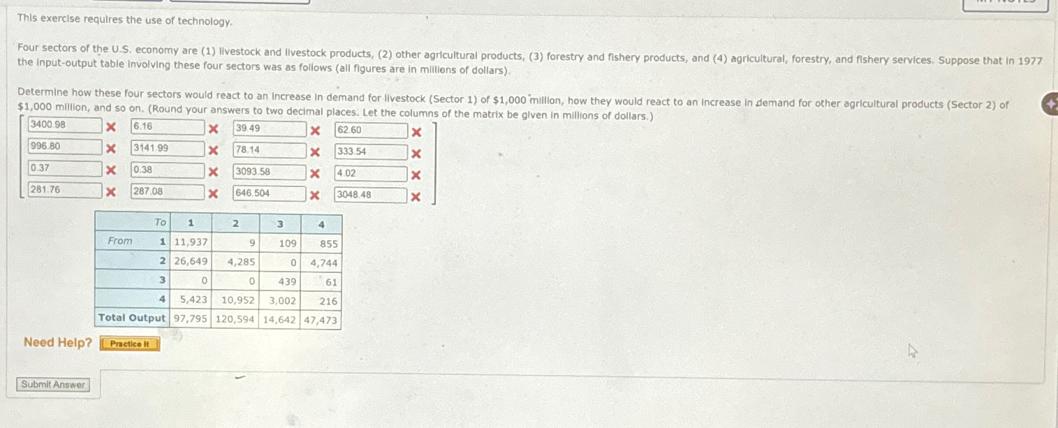 Solved This exercise requires the use of technology. the | Chegg.com