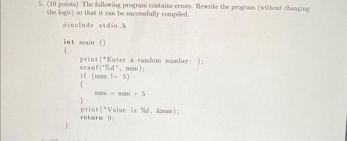 Solved 3. ( 10 points) What is the output generated when the | Chegg.com