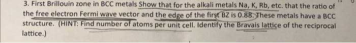 Solved Key words: reciprocal lattice, first brillouin zone, | Chegg.com