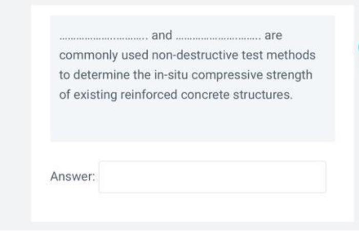 Solved And Are Commonly Used Non Destructive Test Methods To