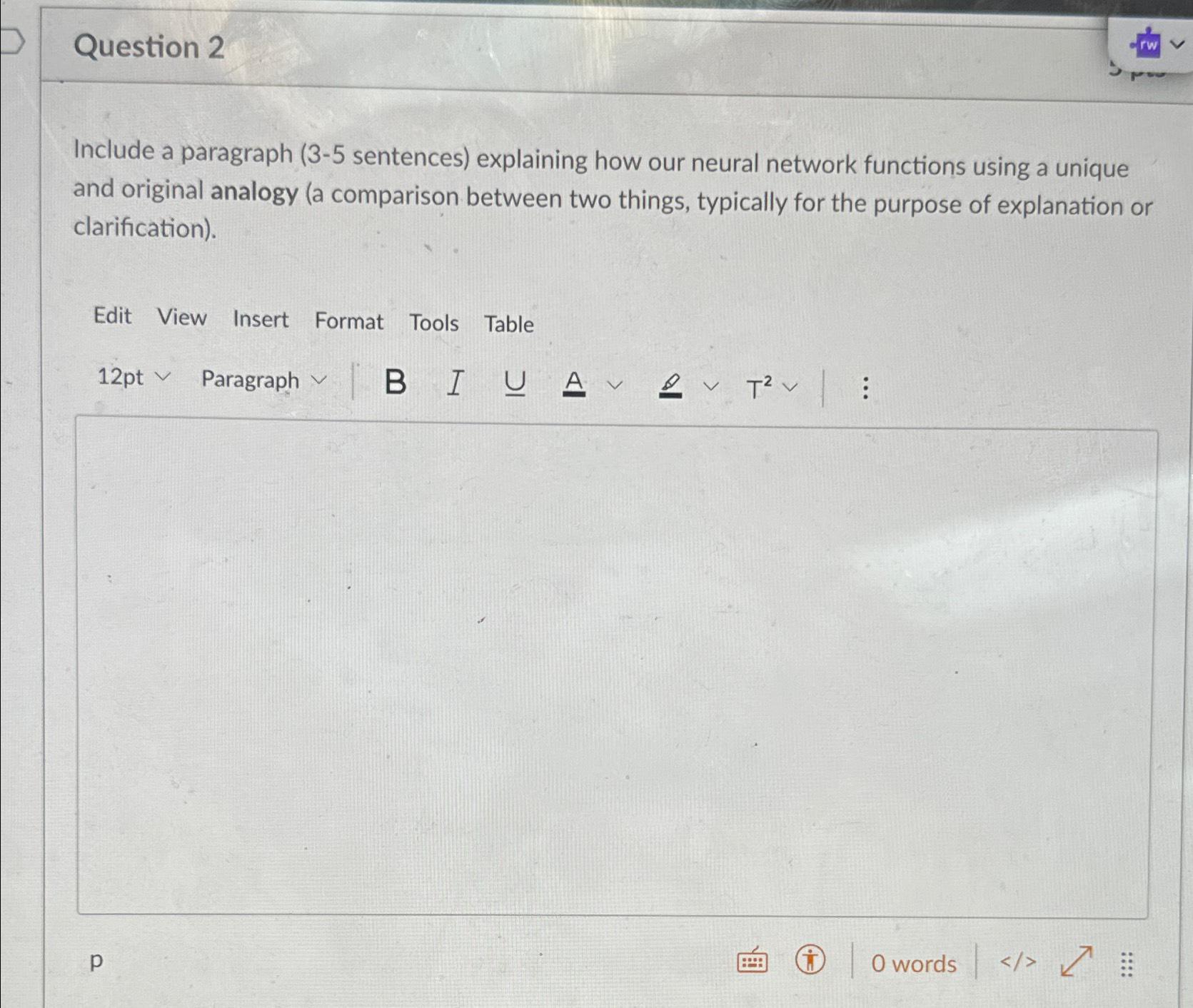 Solved Question 2Include a paragraph (3-5 ﻿sentences) | Chegg.com