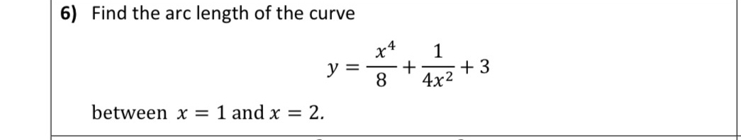 Solved Find the arc length of the curvey=x48+14x2+3between | Chegg.com