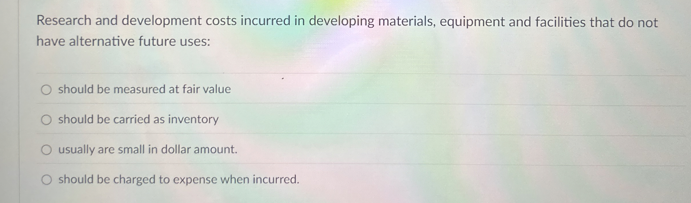 Solved Research and development costs incurred in developing | Chegg.com