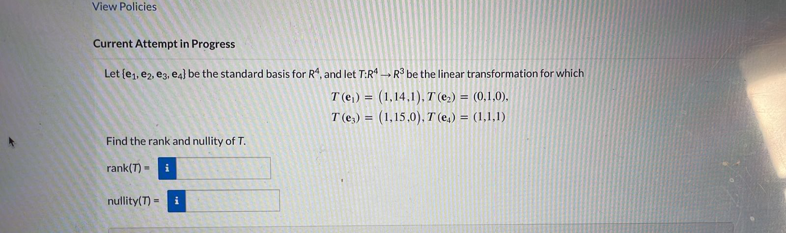 Solved View PoliciesCurrent Attempt in ProgressLet | Chegg.com
