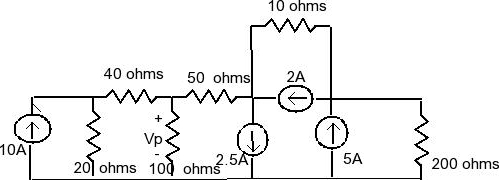 Solved Use Nodal Analysis to find Vp in the circuit. | Chegg.com