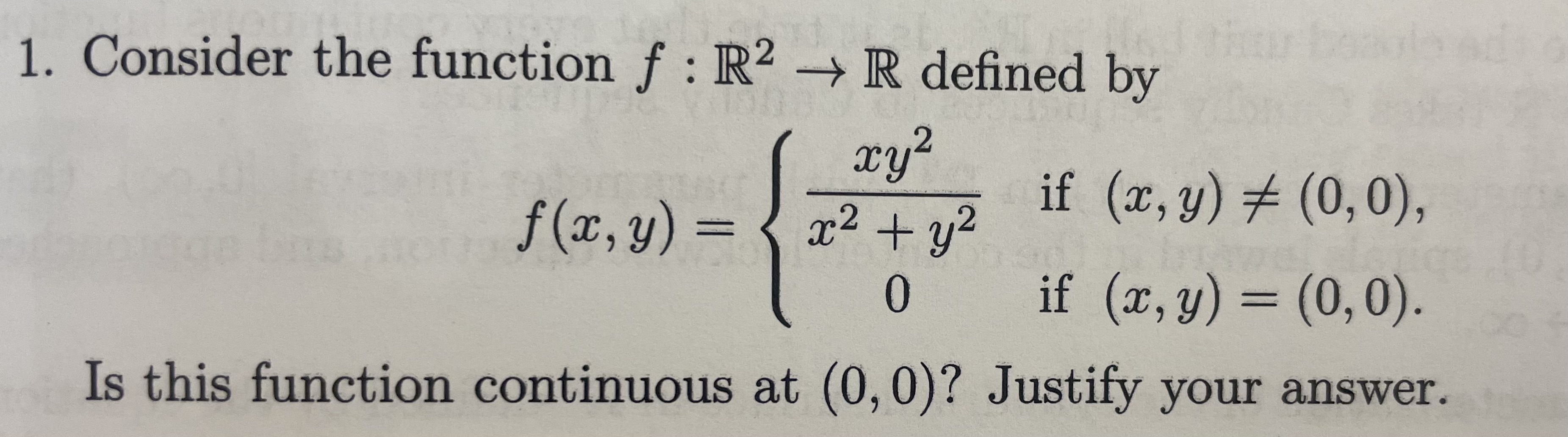 Solved Consider the function f:R2→R ﻿defined | Chegg.com