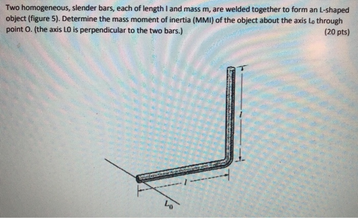 Solved Two homogeneous, slender bars, each of length I and | Chegg.com