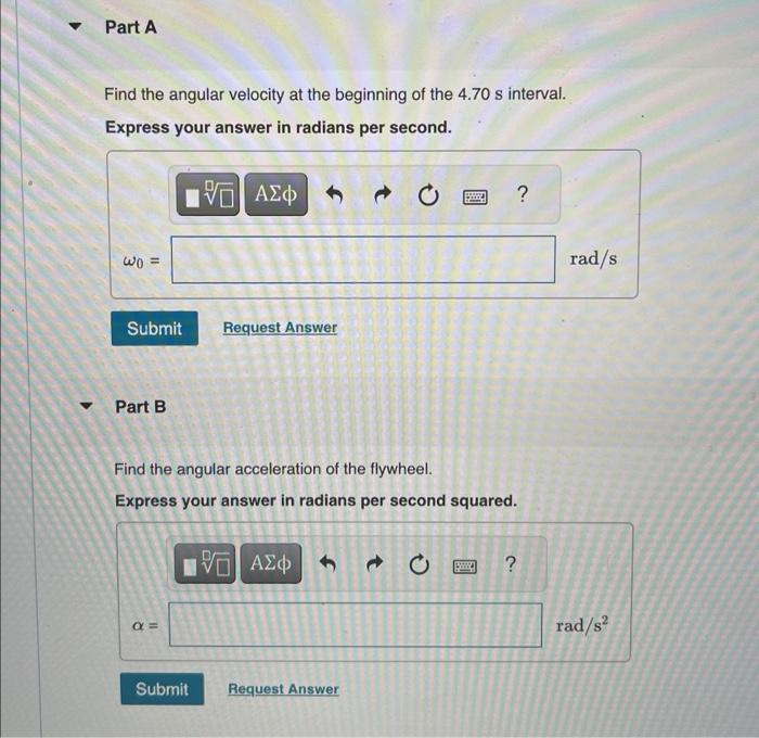 Solved A flywheel having constant angular acceleration | Chegg.com