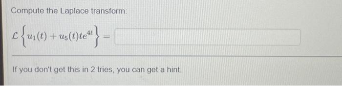Solved Compute the Laplace transform: | Chegg.com
