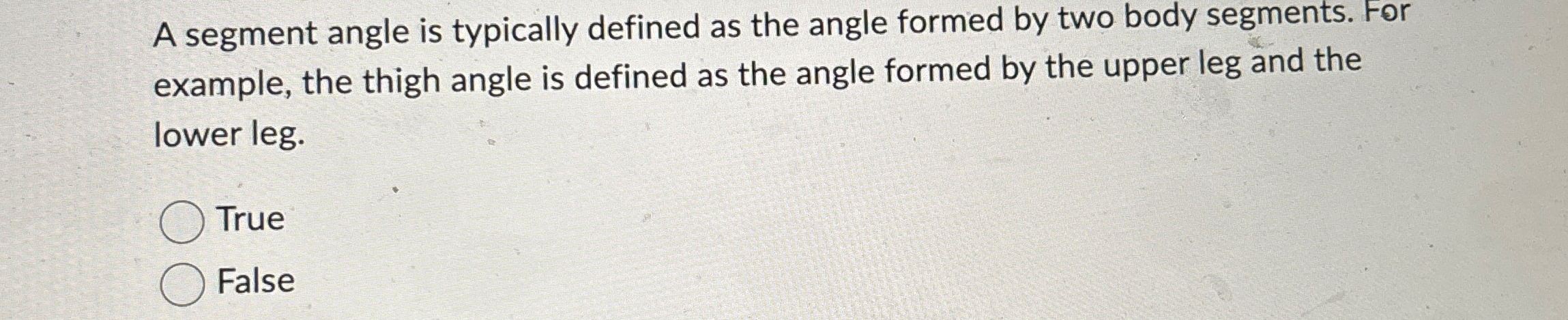 Solved A segment angle is typically defined as the angle | Chegg.com