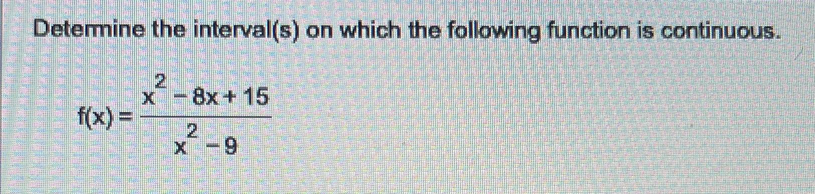 Solved Determine the interval(s) ﻿on which the following | Chegg.com