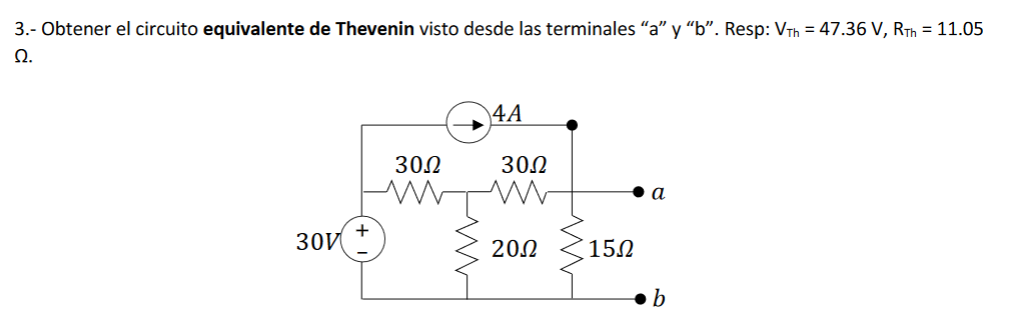 Solved 3.- ﻿Obtener el ﻿circuito equivalente de ﻿Thevenin | Chegg.com