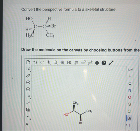 Solved Convert the perspective formula to a skeletal | Chegg.com