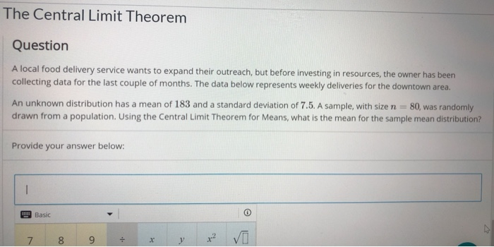 Solved The Central Limit Theorem Question A local food | Chegg.com