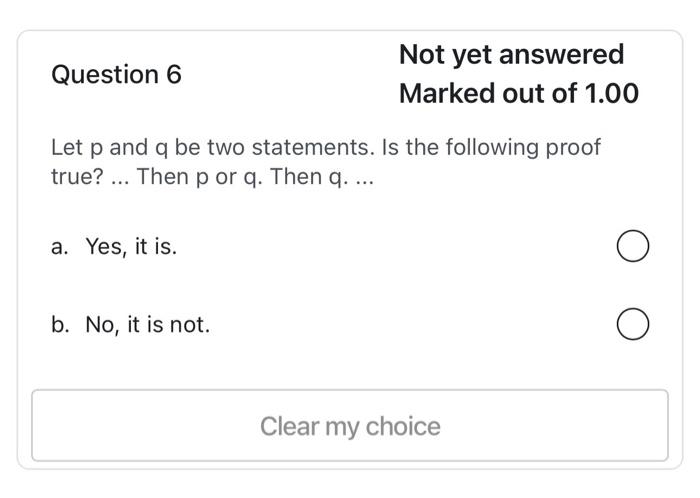 Solved Question 2 Marked out of 1. Let A,B,C and D be | Chegg.com