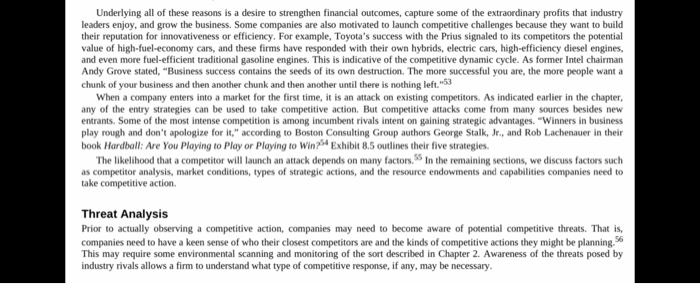 Solved ....Entry into a market by new competitors evokes a | Chegg.com