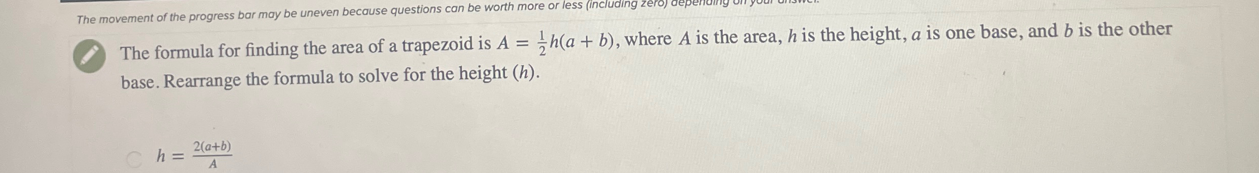 Solved The movement of the progress bar may be uneven | Chegg.com