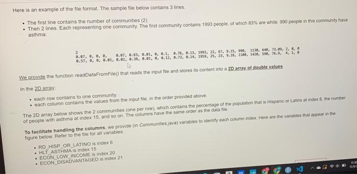 Here is an example of the file format. The sample | Chegg.com
