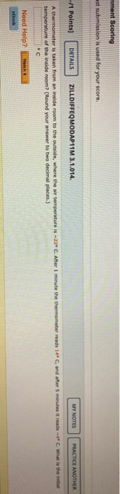 Solved nment Scoring est submission is used for your score. | Chegg.com