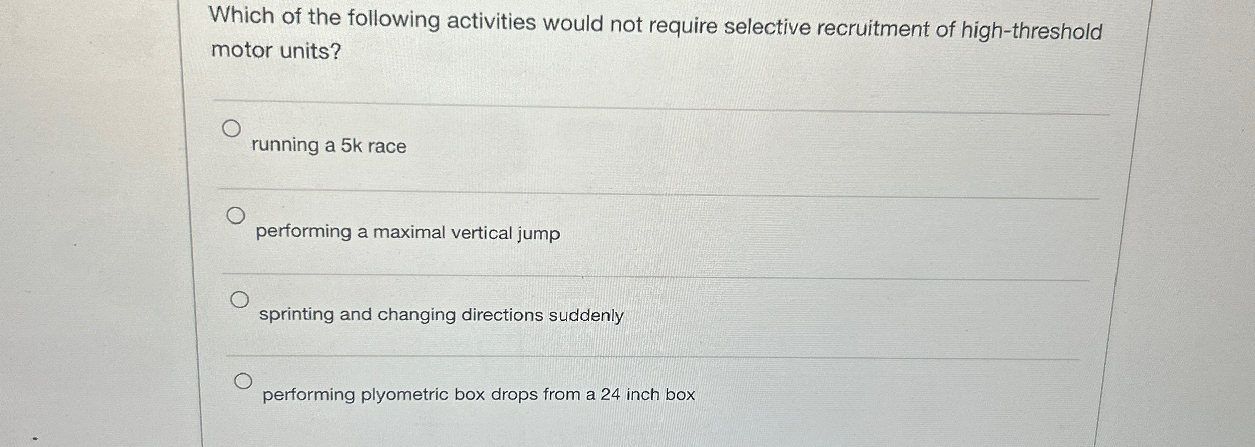 Solved Which of the following activities would not require | Chegg.com