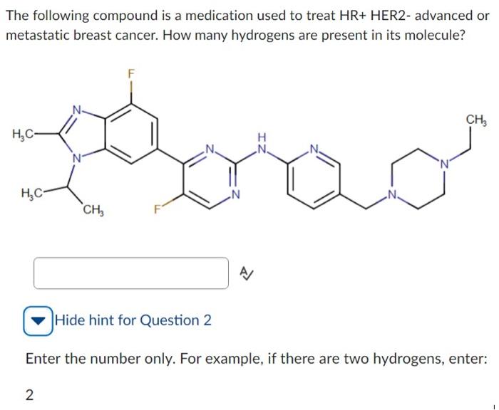 Solved The following compound is a medication used to treat | Chegg.com