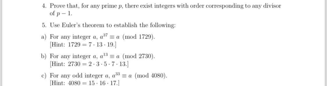 Solved Prove that, for any prime p, ﻿there exist integers | Chegg.com