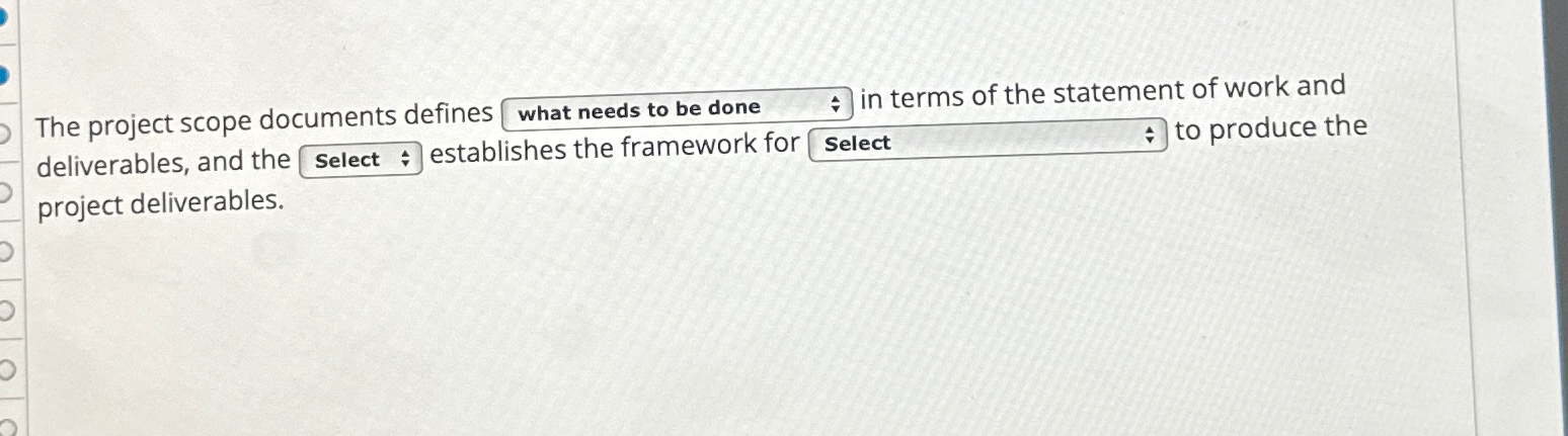 Solved The project scope documents defines ﻿v in terms of | Chegg.com