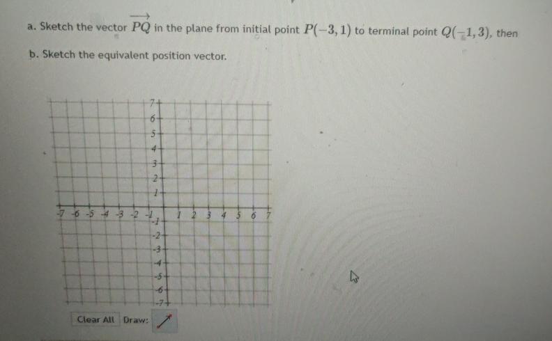 Solved a. ﻿Sketch the vector vec(PQ) ﻿in the plane from | Chegg.com