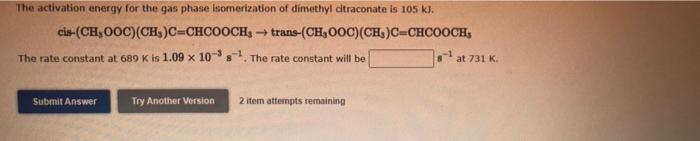 Solved cis- (CH3OOC)(CH3)C=CHCOOCH3→ trans- | Chegg.com